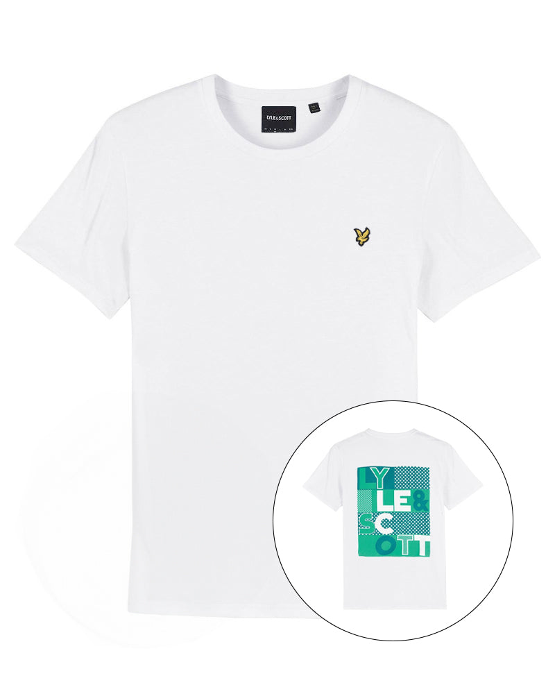LYLE SCOTT BLOCK WHITE T SHIRT